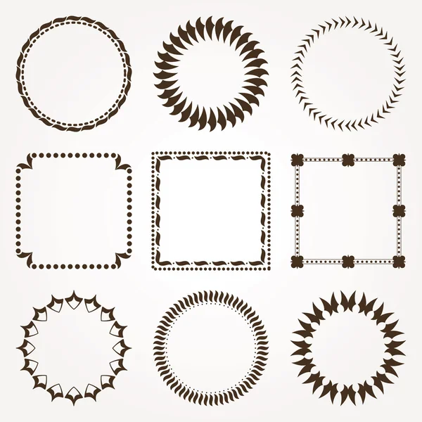 Geometric frames | Collection of geometric frames — Stock Vector ... Geometric frames | Collection of geometric frames — Stock Vector ...