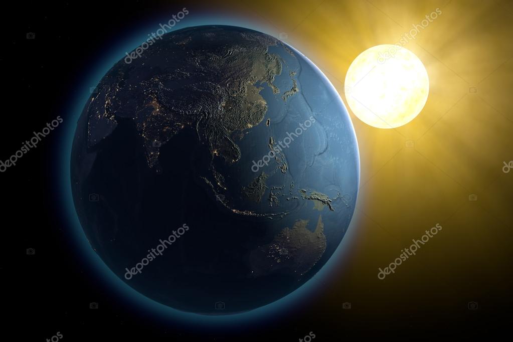 World Earth space sun, Stock Photo by ©vampy1 50227655