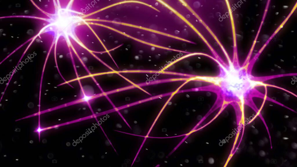 Synapse connections. Structure that permits a neuron (or nerve cell) to ...