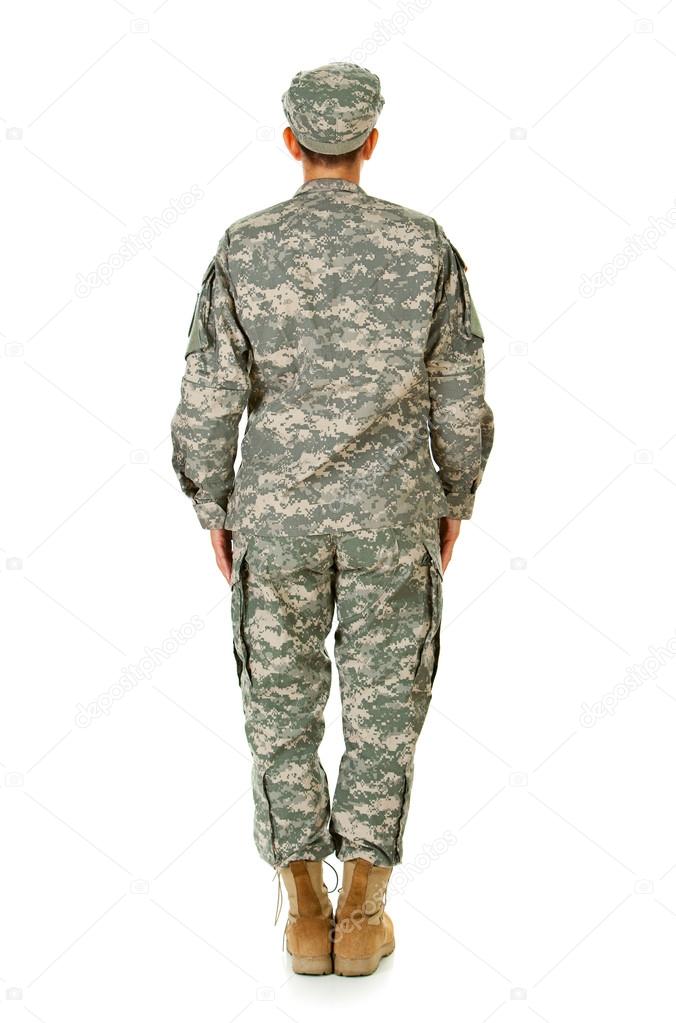 Soldier Standing At Attention