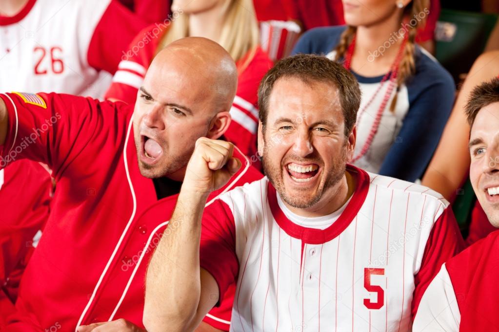 Baseball Fans Cheering