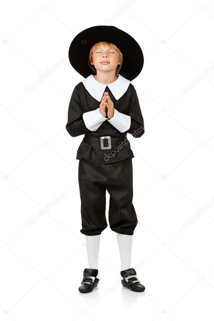 Thanksgiving: Pilgrim Boy Praying Stock Photo by ©sjlocke 33238431