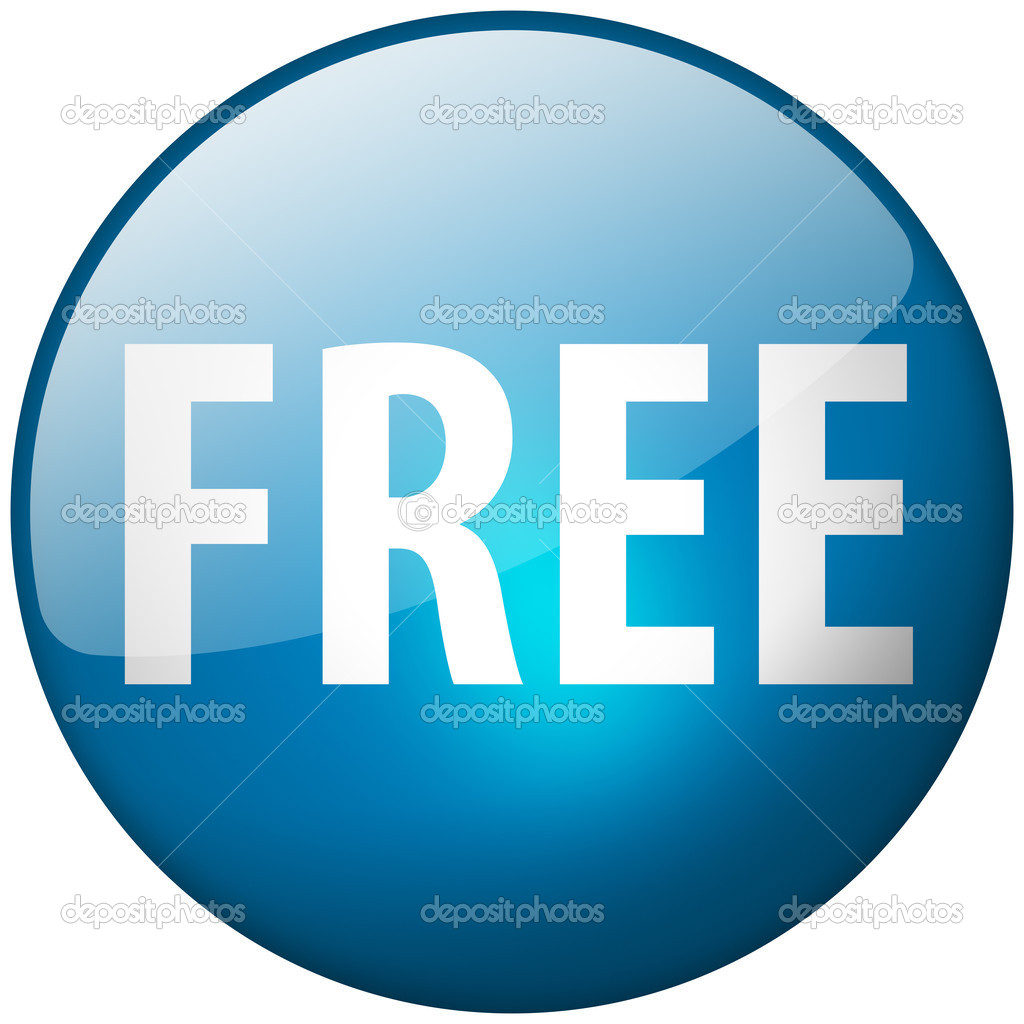 Free Round Blue Glass Shiny Button — Stock Photo © Aquir014b #30552281