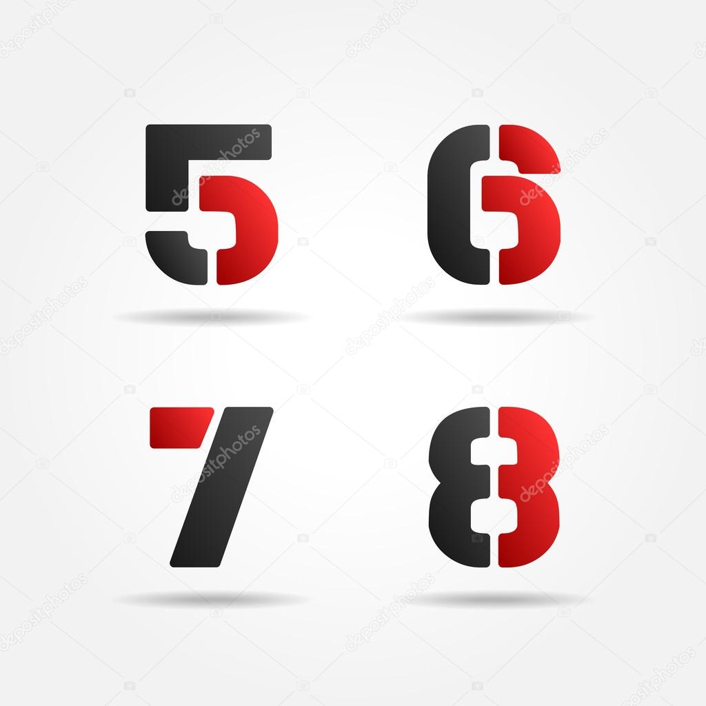 Artístico, Conjunto, Cinco., Cartas, Cuenta. Imagen Vectorial de ...