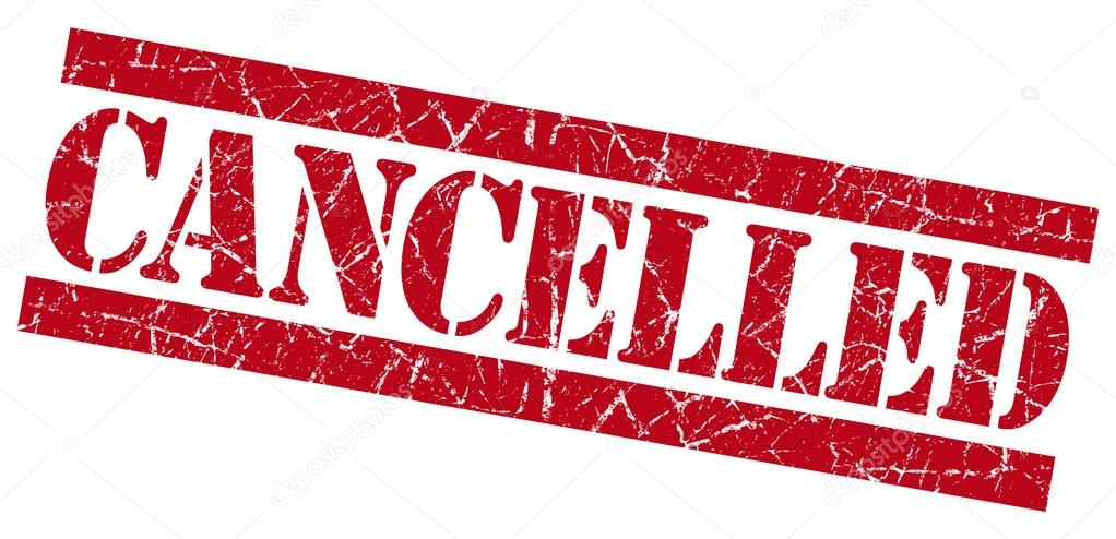 Cancelled grunge red stamp Stock Photo by ©Aquir014b 34512871