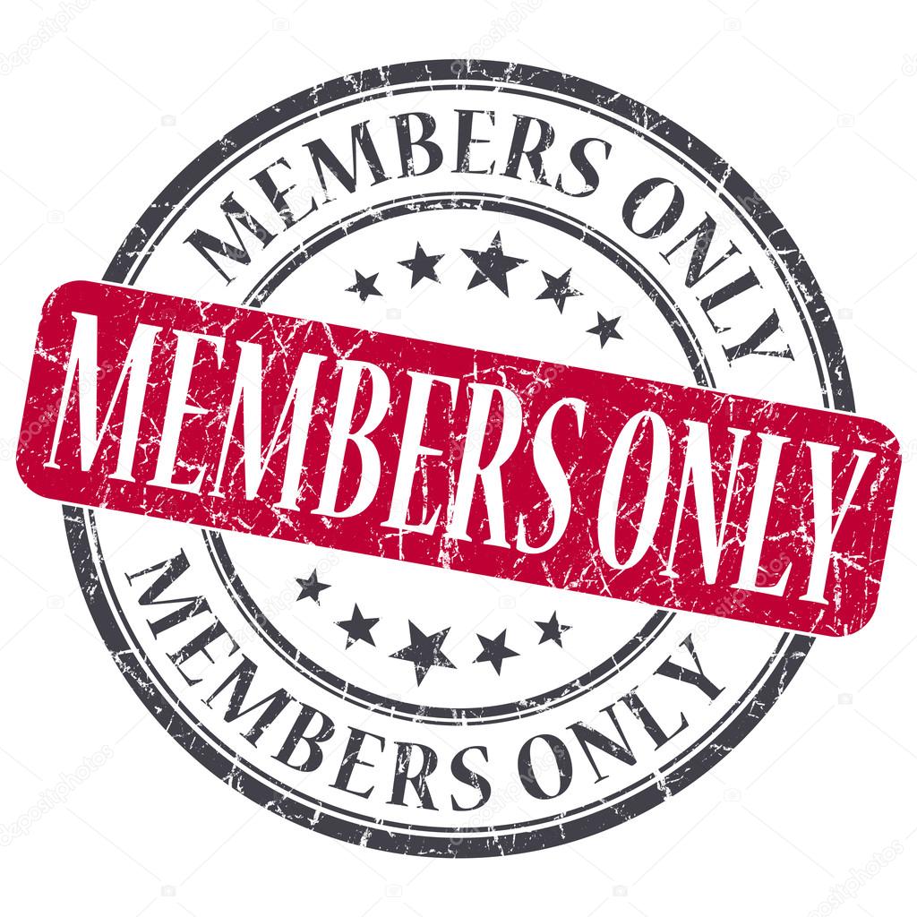 Members Only red grunge round stamp on white background Stock Photo by ...