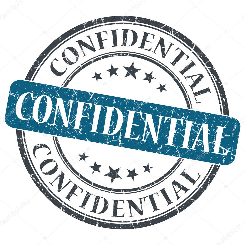 Confidential Stamp Blue