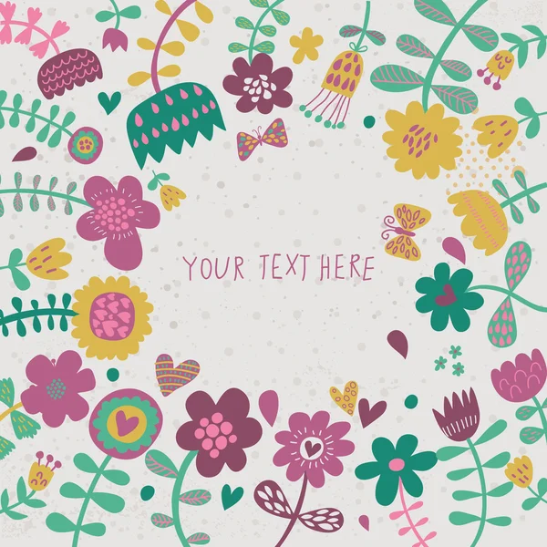 Spring floral background — Stock Vector © smilewithjul #25013783