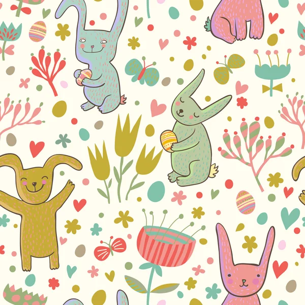 Rabbit seamless texture Vector Art Stock Images | Depositphotos