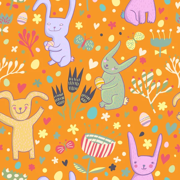 Rabbit seamless texture Vector Art Stock Images | Depositphotos