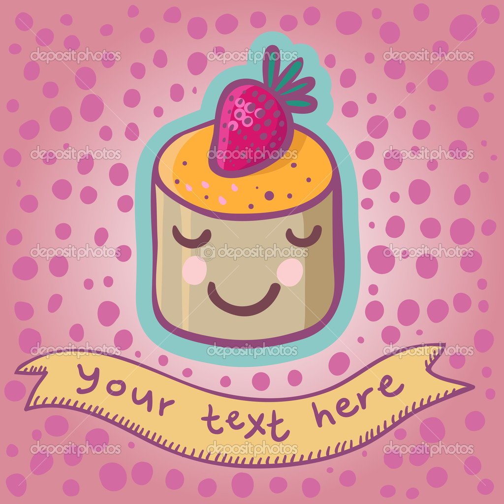Tasty cartoon cake Stock Vector Image by ©smilewithjul #25304579