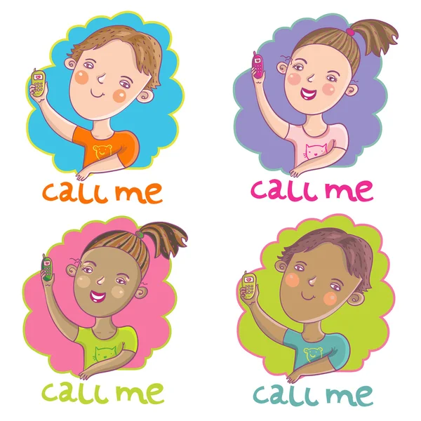 Children holding numbervector illustration Stock Vector Image by ...