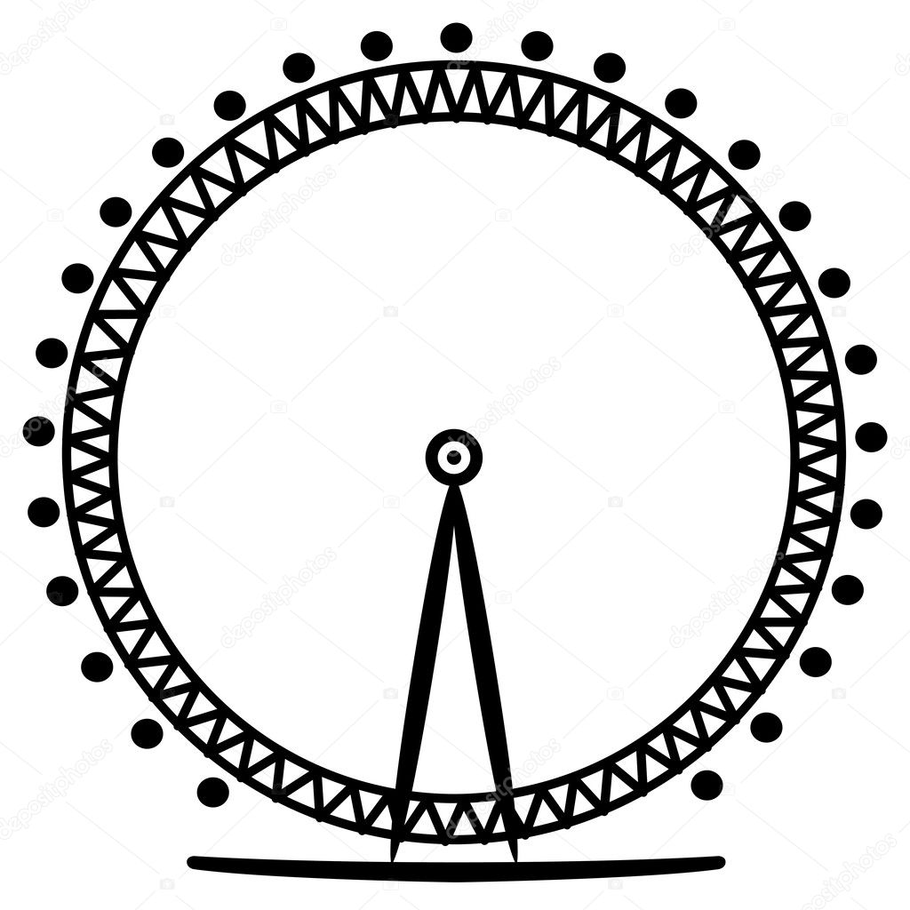 Vector illustration of London Eye — Stock Vector © nicolarenna4 #45109185