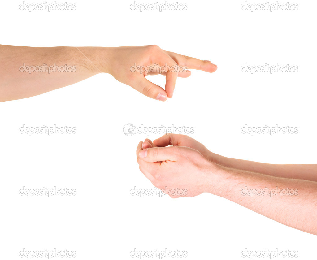 Begging for help hand gesture isolated Stock Photo by ©exopixel 28892213