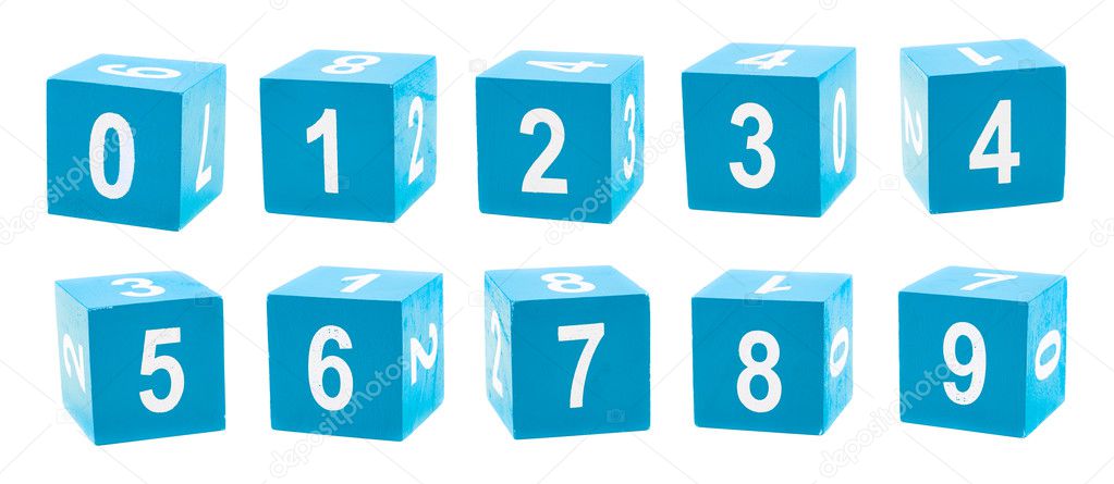 Playing cubes with a numbers — Stock Photo © exopixel #28892411