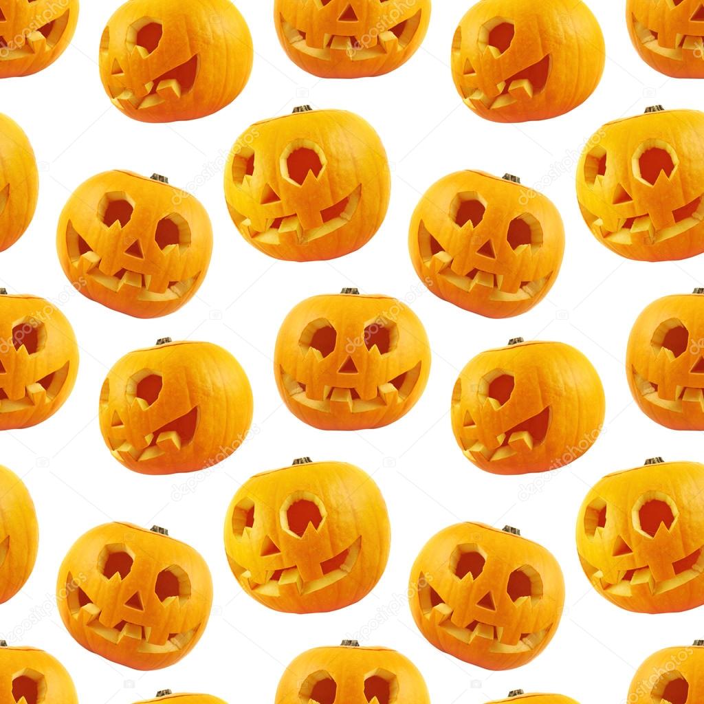 Seamless Jack-o'-lanterns pumpkin pattern Stock Photo by ©exopixel 34741327