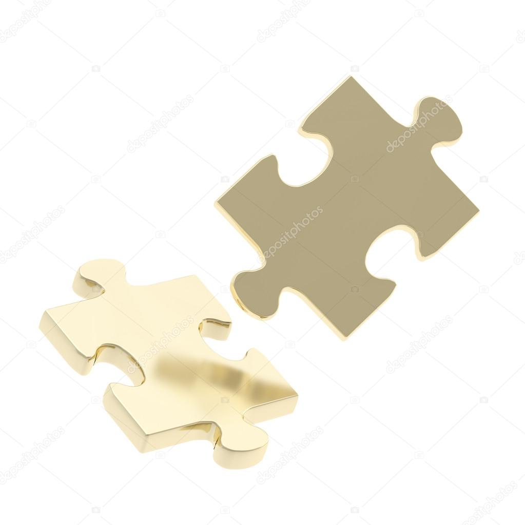 Two puzzle pieces composition Stock Photo by ©exopixel 38082541