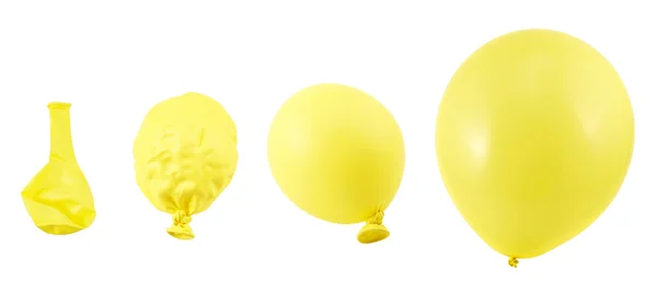 Four stages of balloon inflation isolated — Stock Photo © exopixel ...