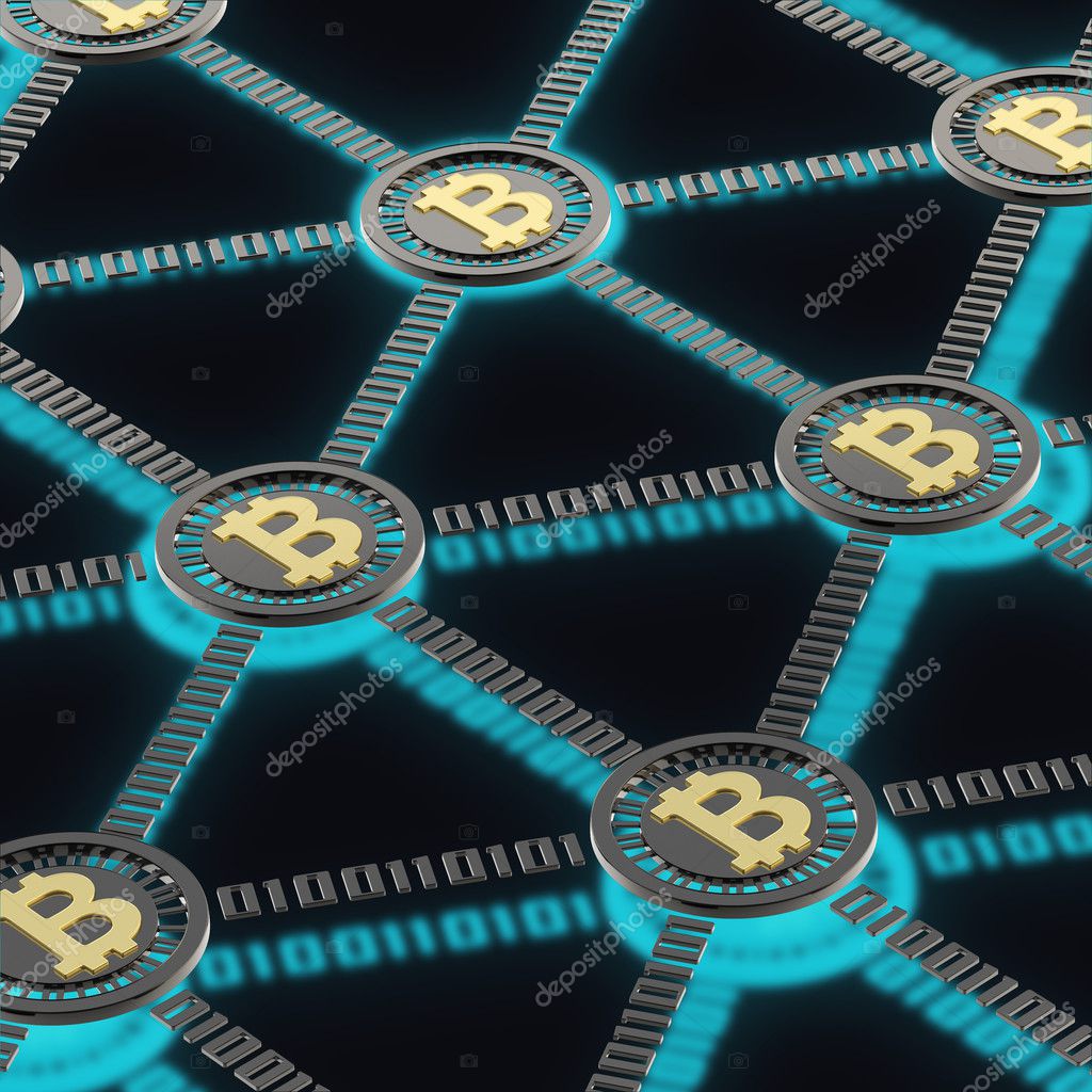 Red de igual a igual de Bitcoin: fotografía de stock © exopixel ...