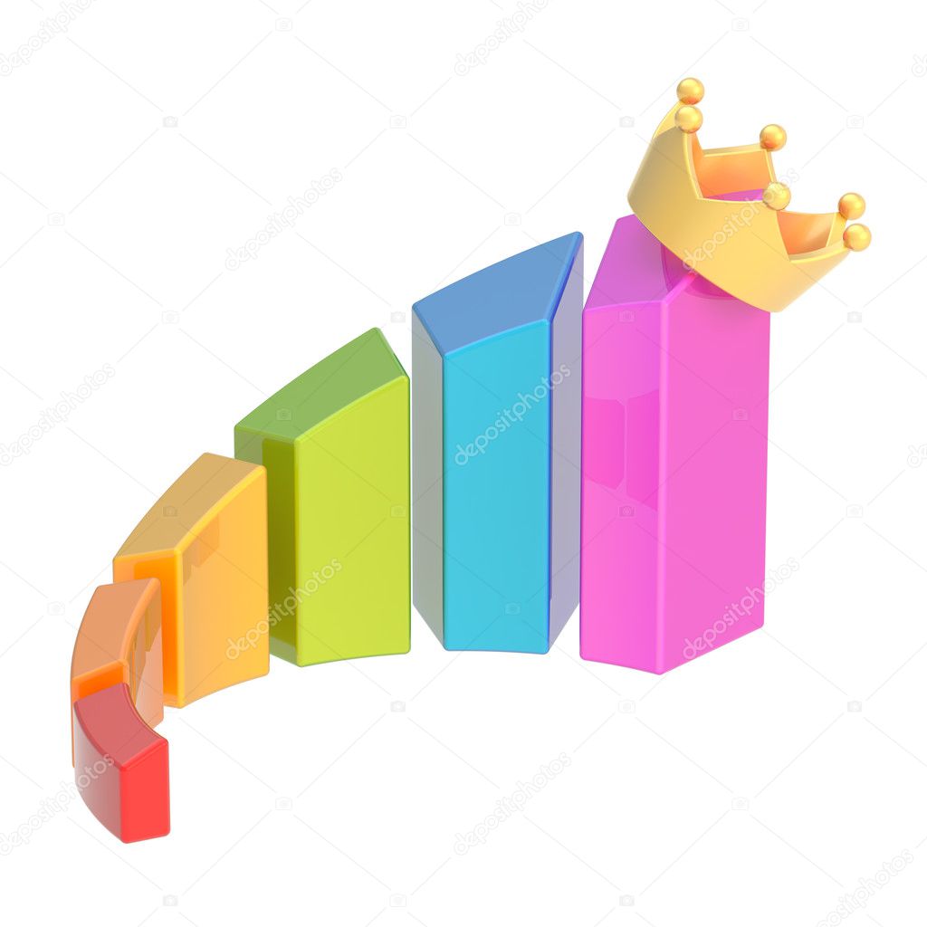 Growing bar chart graph isolated Stock Illustration by ©exopixel #49445995