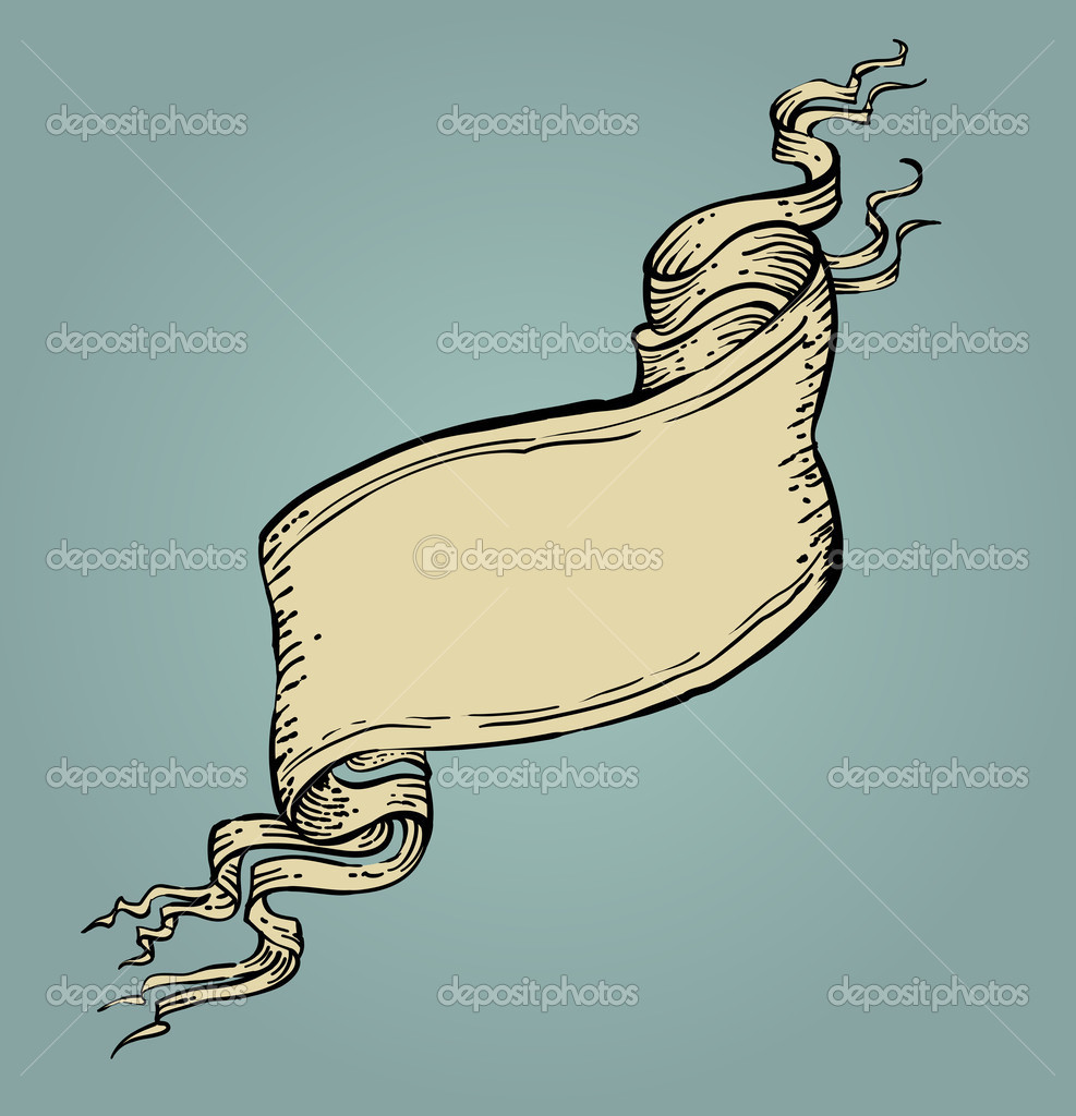 Vector parchemin ruban signe — Image vectorielle drakonova © #51233037