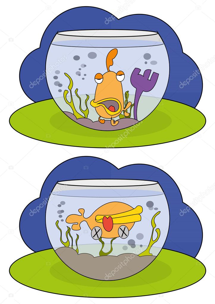Cartoon of a fish in an aquarium Stock Vector Image by ©hunorolah #24721713