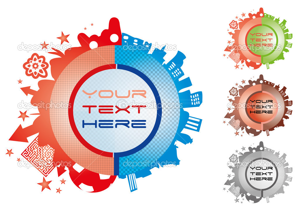 Round shaped mark with place for text in the middle Stock Illustration ...