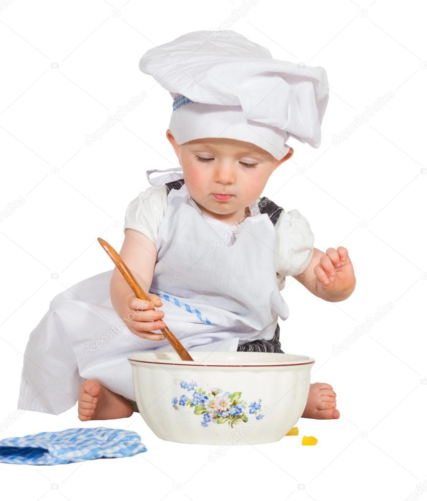 Adorable little baby chef Stock Photo by ©MartinaOsmy 24524287
