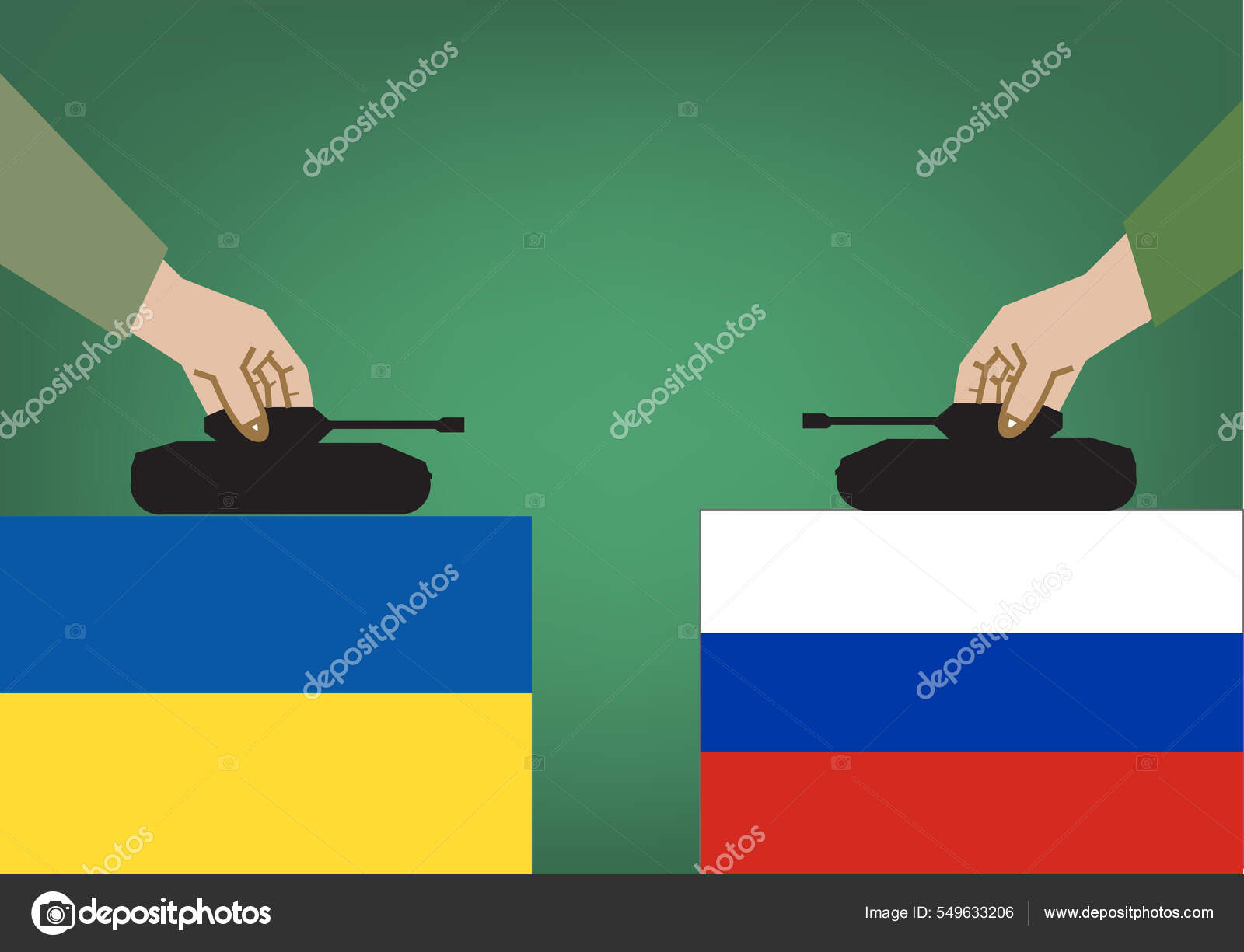 L'affrontement Militaire Entre Russie L'ukraine Sur Les Drapeaux Chaque ...