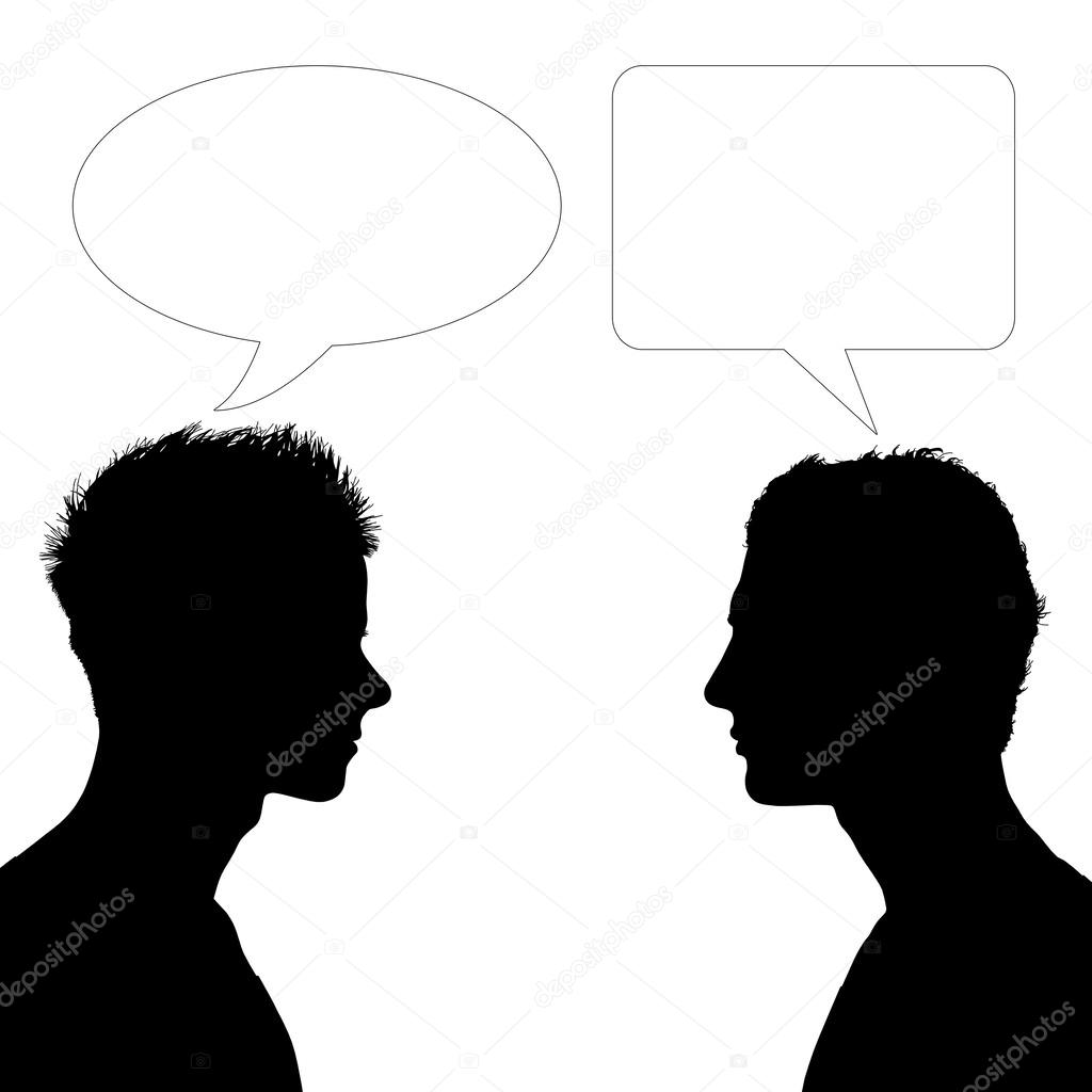 Two men face to face dialogue Stock Photo by ©Whiteisthecolor 27088731