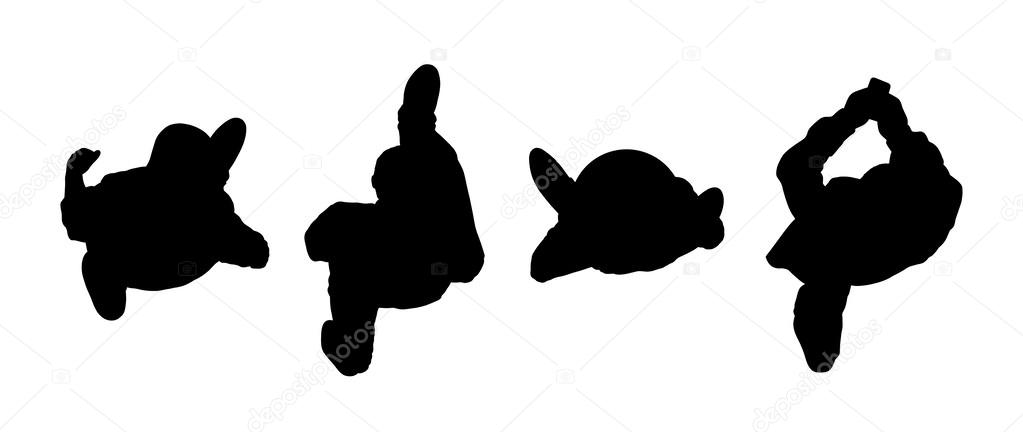 People walking top view silhouettes set 2 Stock Photo by ...