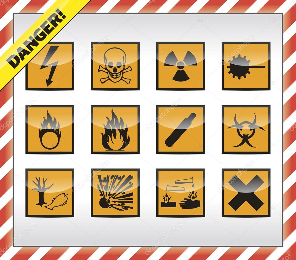 Danger symbols Stock Vector by ©akaprinay 24812437