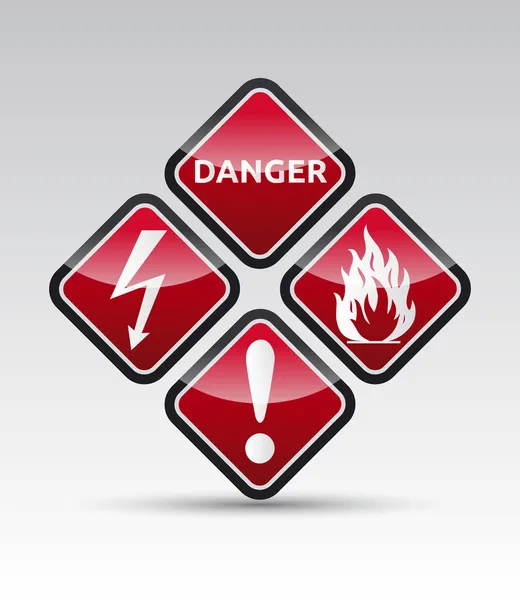 Danger round corner warning sign set Stock Vector Image by ©akaprinay ...