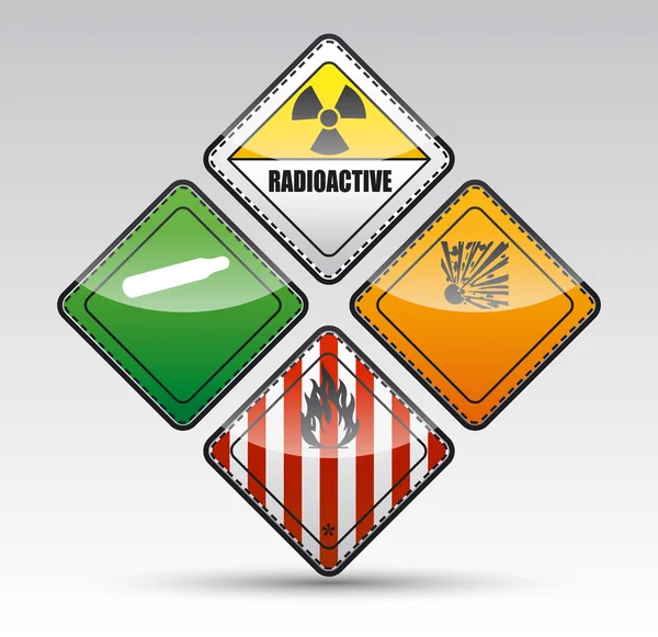 Danger round corner warning sign set — Stock Vector © akaprinay #26499967