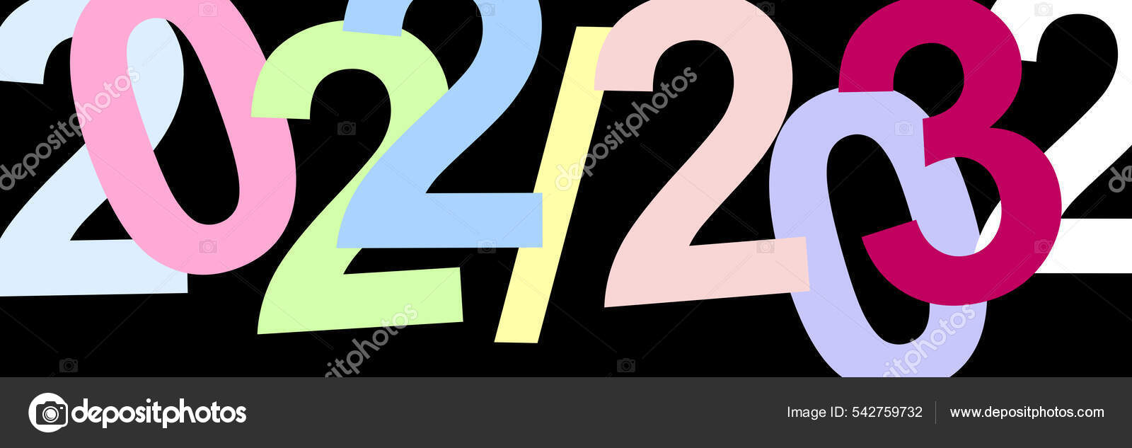 Time Decade 20S 21St Century Illustration Dates Years 2022 2032 — Stock ...