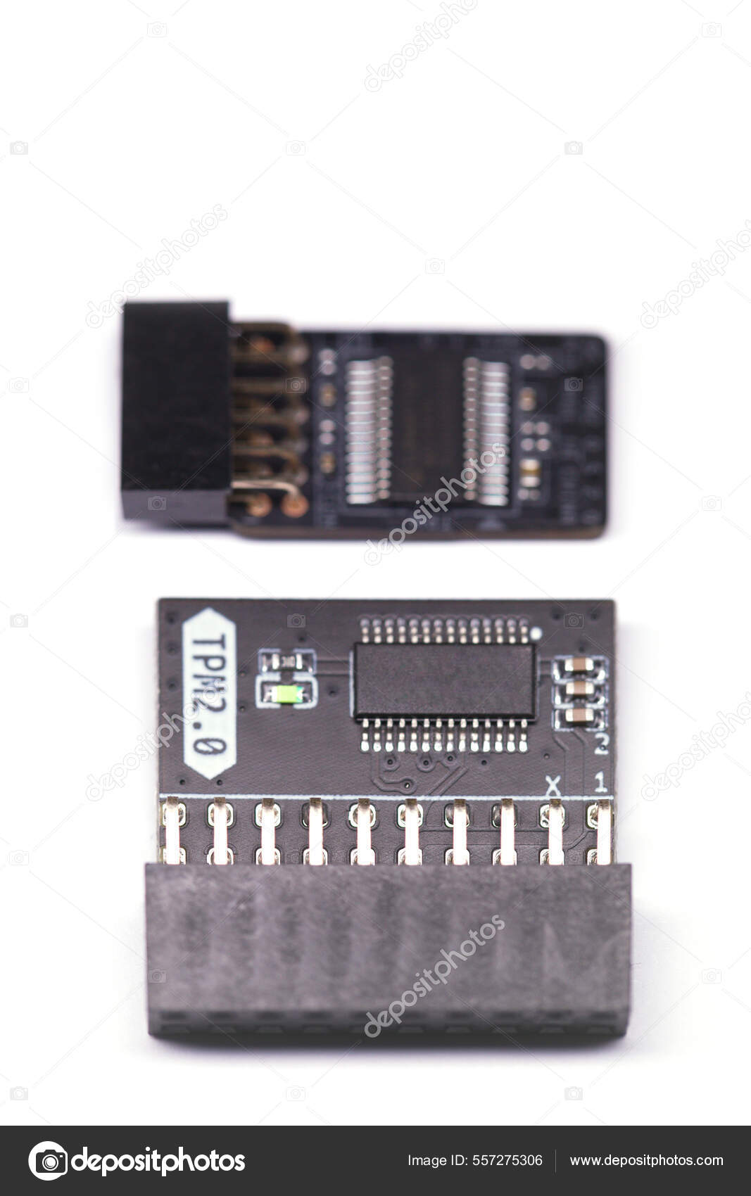 Zwei Arten Von Tpm Modul Chips Für Muttermoards – Stockfoto ...