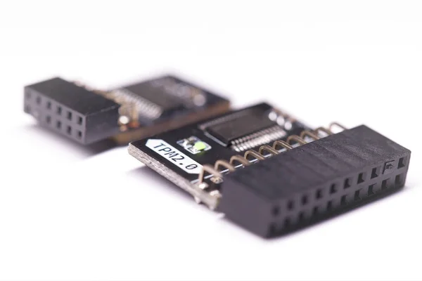Zwei Arten Von Tpm Modul Chips Für Muttermoards – Stockfoto ...