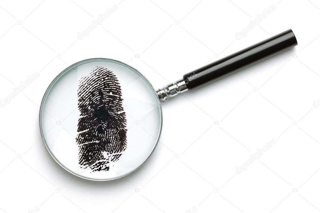 Magnifying glass examining fingerprint — Stock Photo © BrianAJackson ... Magnifying glass examining fingerprint — Stock Photo © BrianAJackson ...