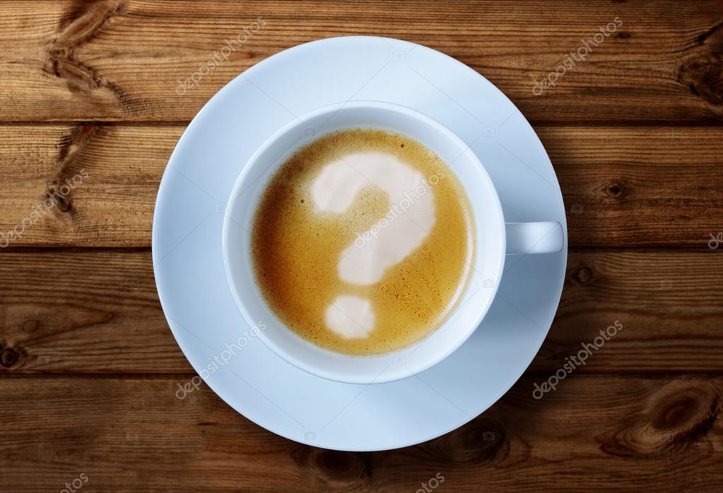 Coffee cup with question mark Stock Photo by ©BrianAJackson 44080213