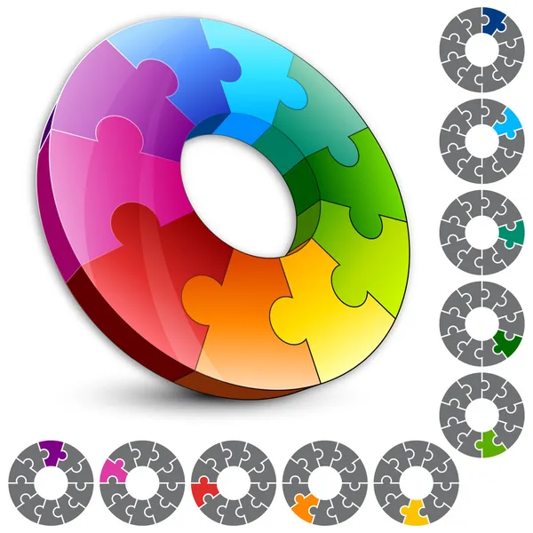 Circle puzzle: Business plan concept. — Stock Vector © spiral_media ...