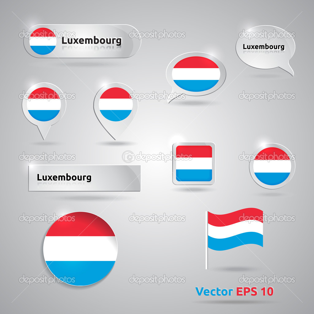 Luxembourg icon set of flags Stock Vector Image by ©Betavid #49570979