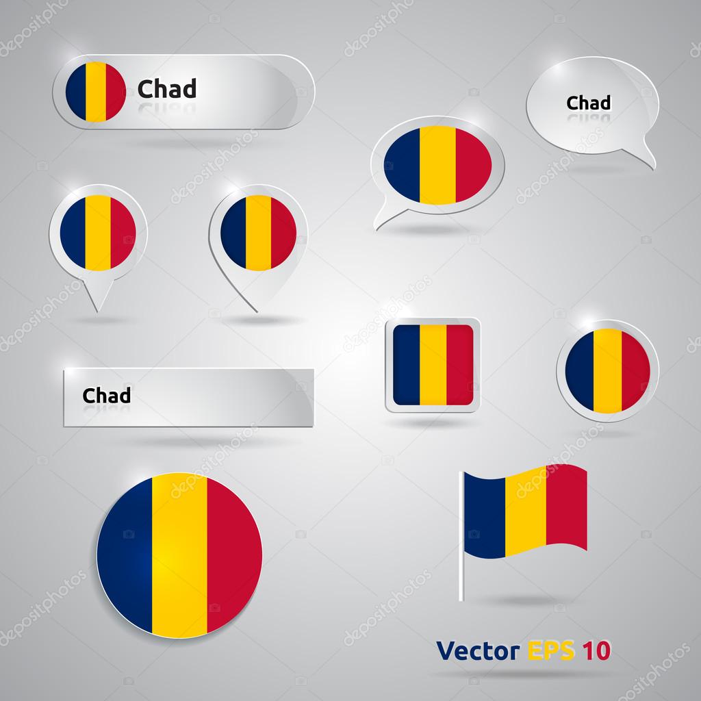 Chad icon set of flags Stock Vector Image by ©Betavid #49571003