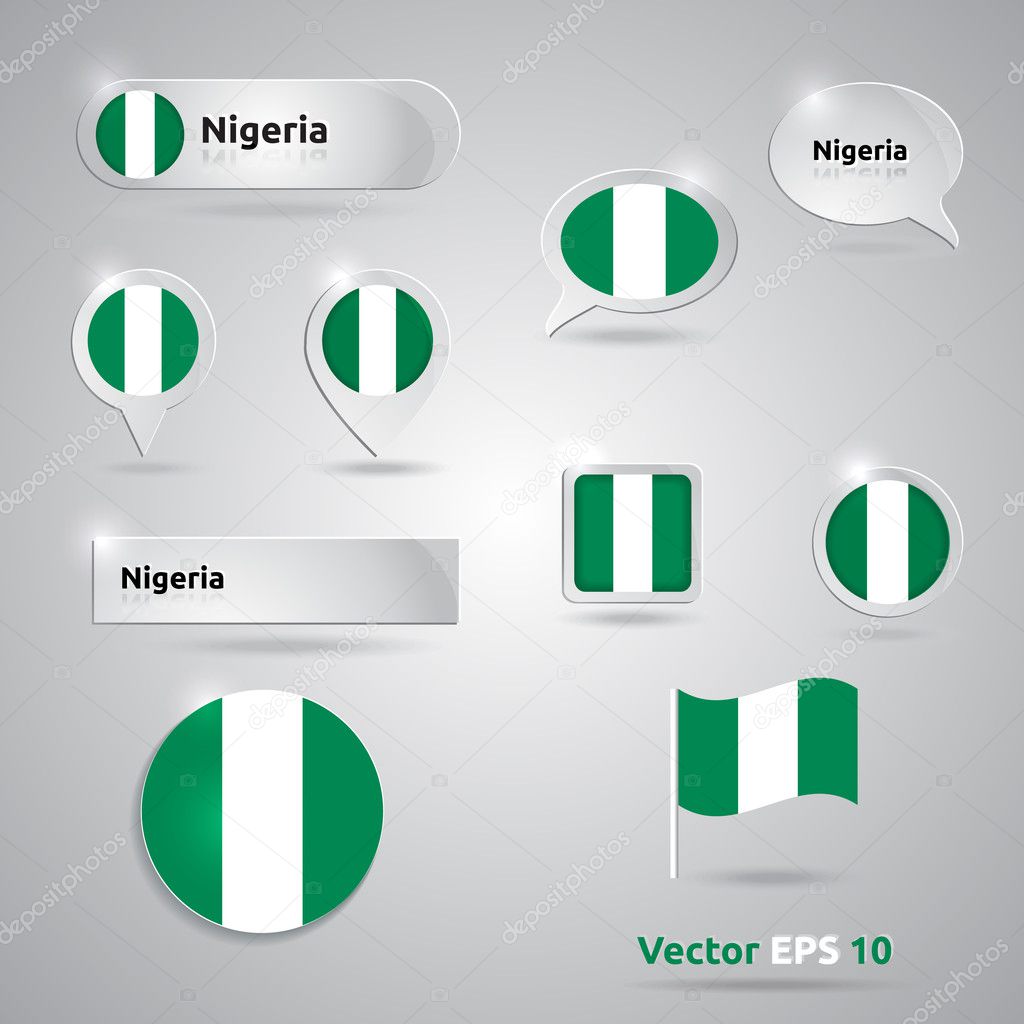 Nigeria icon set of flags Stock Vector Image by ©Betavid #49571023