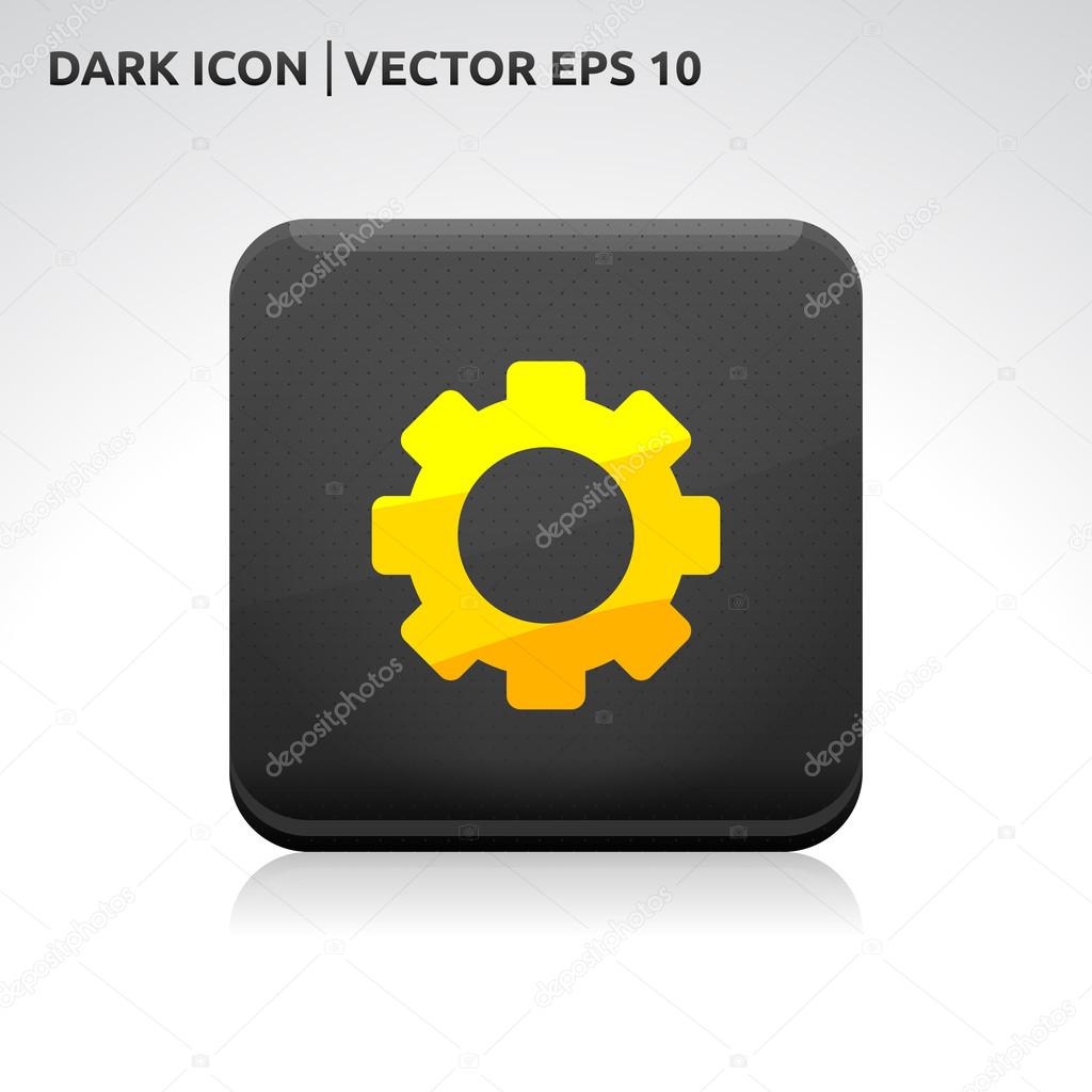 Settings icon gold Stock Vector Image by ©Betavid #49759225