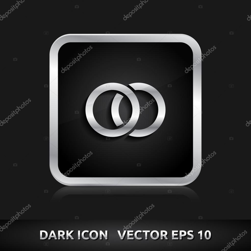 Circles icon silver metal — Stock Vector © Betavid #49766461