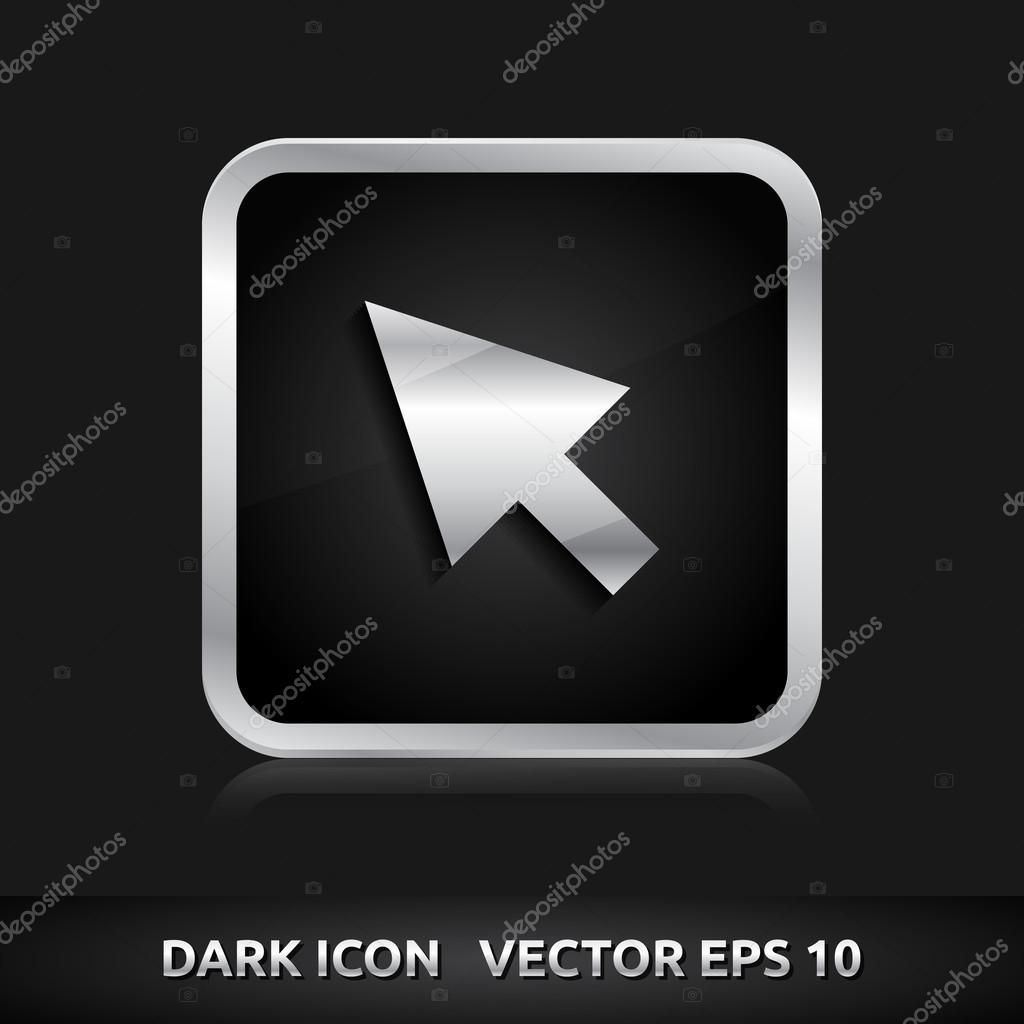 Cursor mouse icon silver metal Stock Vector Image by ©Betavid #49768789