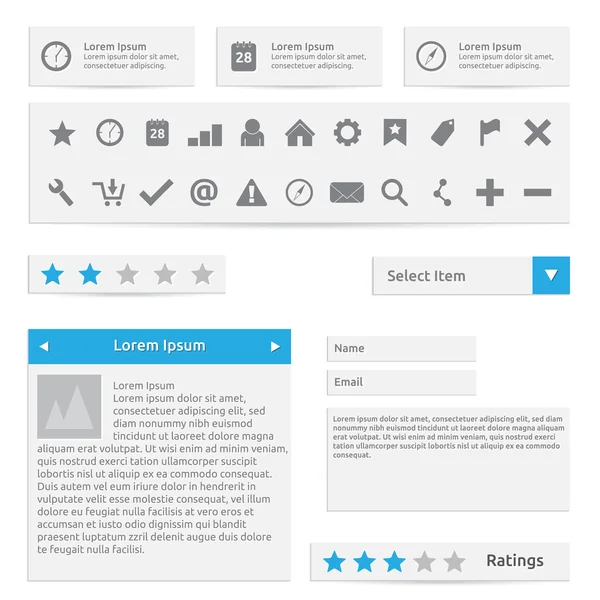 Flat UI design website elements — Stock Vector © Betavid #49777129 Flat UI design website elements — Stock Vector © Betavid #49777129