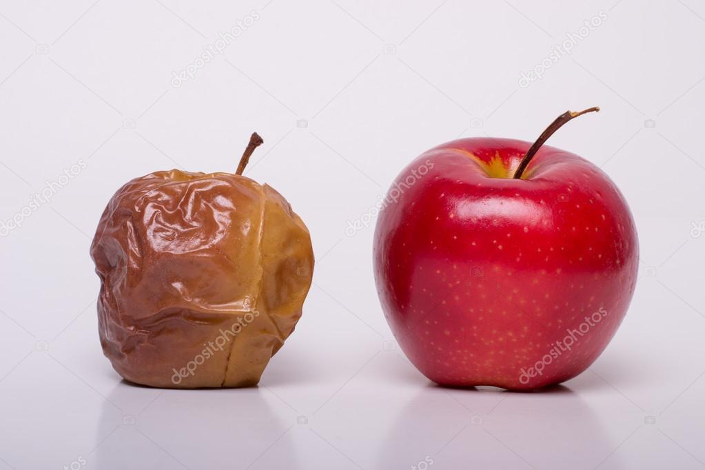 Two apples fresh and old — Stock Photo © r-n-bondarev #41195041