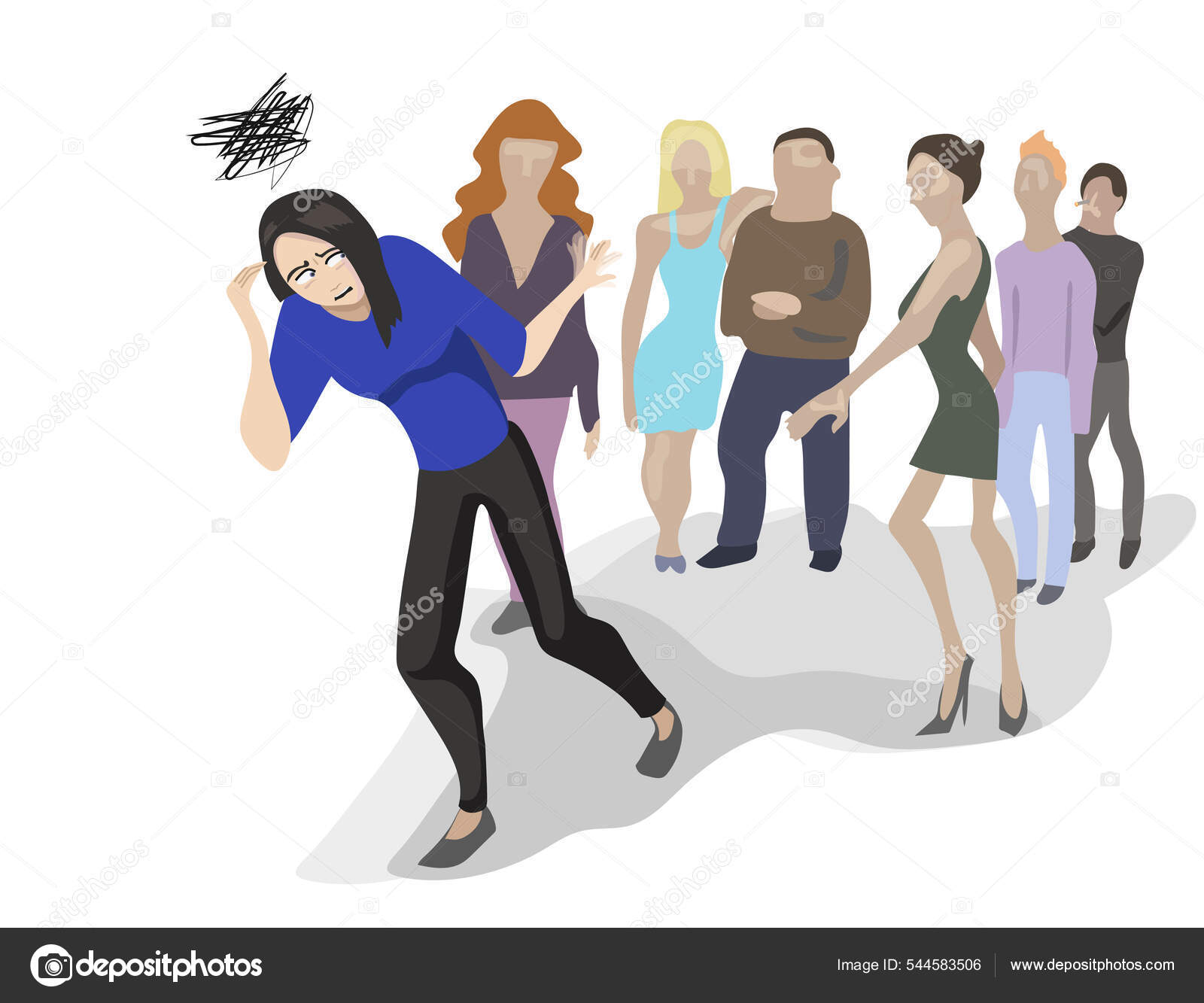 Avpd Trastorno Personalidad Evasivo Mujer Escapa Encuentro Con Gente ...