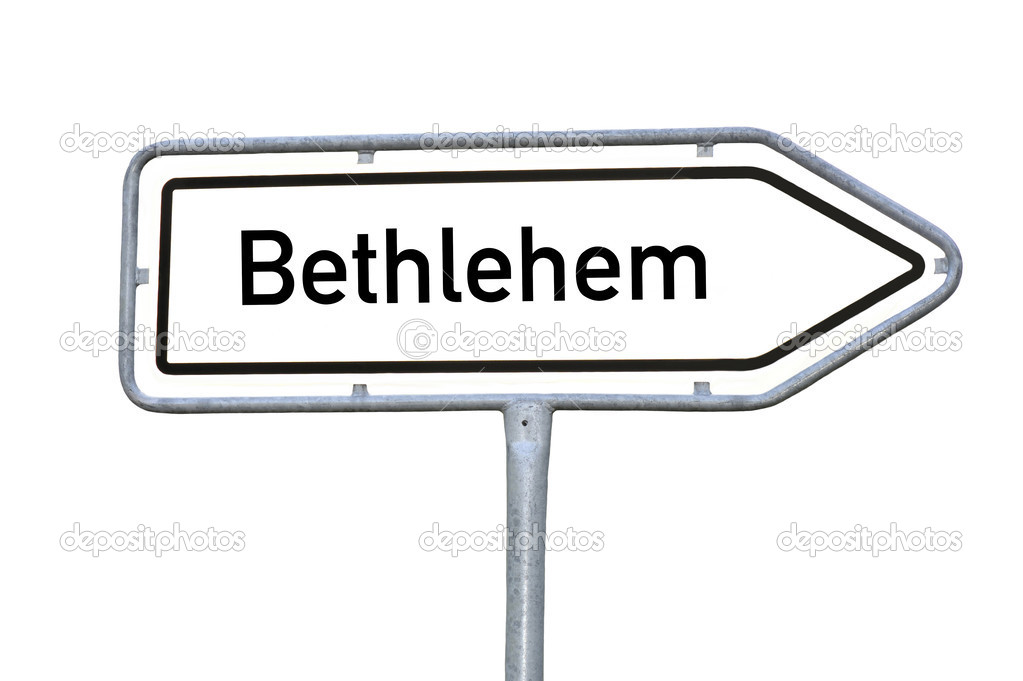 Bethlehem signpost — Stock Photo © vschlichting #24808123
